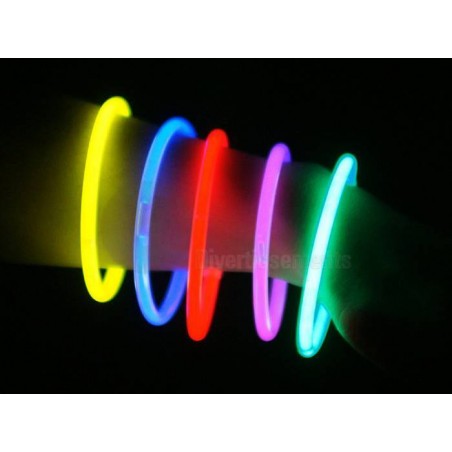 lot de 100 bracelets fluo COLORIS ASSORTIS qualité supérieure